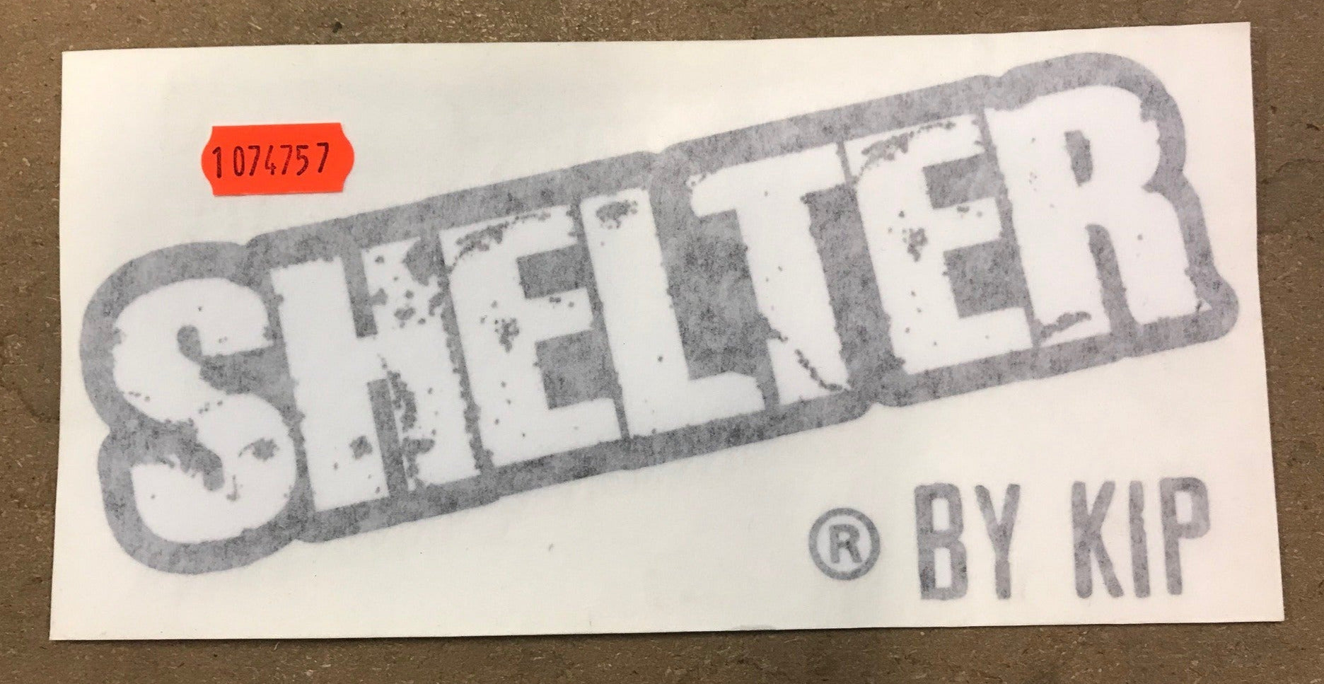 STICKER SHELTER logo zijwand zwart